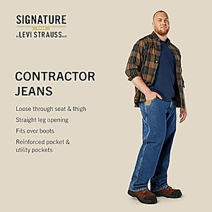 Signature by Levi Strauss & Co. Gold Men's Contractor Work Jean, (New) Light Indigo, 28Wx32L