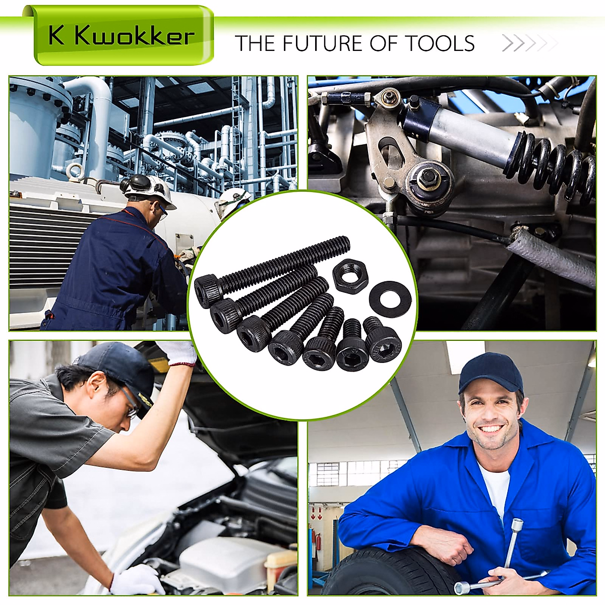 K Kwokker 1710Pcs Metric Bolt Assortment M2 M3 M4, 21 Sizes 4MM to 30MM Upgraded Zinc Plated Hex Socket Head Cap Machine Screws, 12.9 Alloy Steel Bolts and Nuts Kit Screws Nuts and Washers