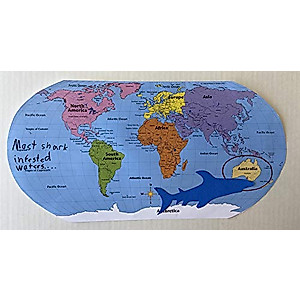 8” x 16” Labeled World Practice Maps, 30 Sheets in a Pack for Social Studies, Geography, Map Activities, Drill and Practice, Current Event Activities, Learning Games and More