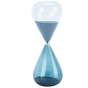 Hourglass Clock Blue Sand Timer, Innovative Cone Shape Unique Sand Clock Timer Glass Birthday Gift Office Kitchen Decor Table Ornament(S)