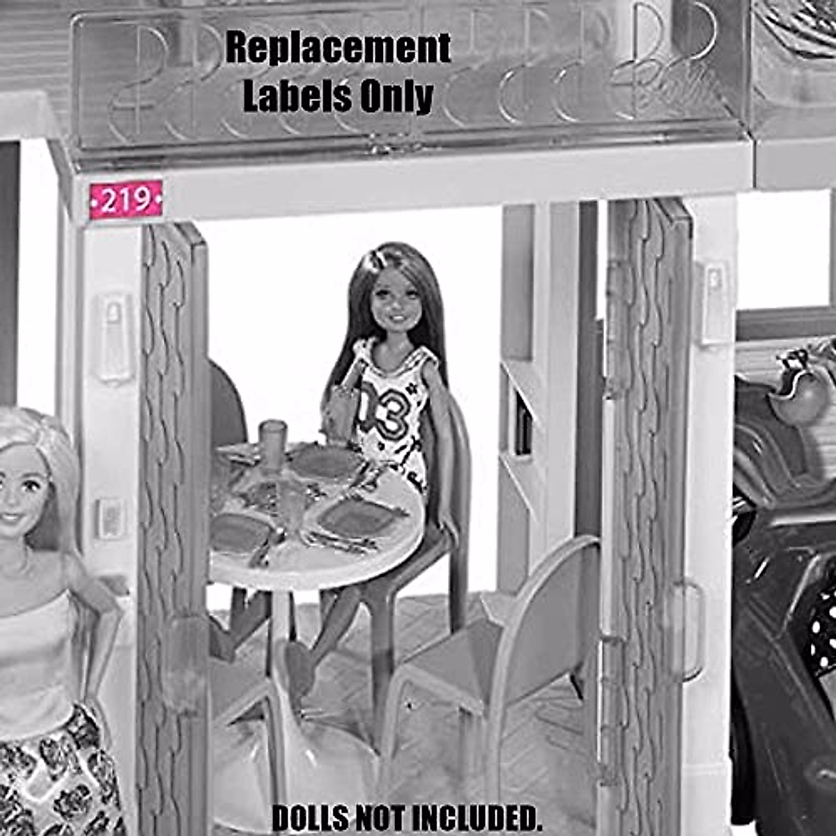 Barbie Replacement Parts Dreamhouse ~ FHY73 - Includes 9 Replacement Labels for The Dreamhouse Adventure Dollhouse
