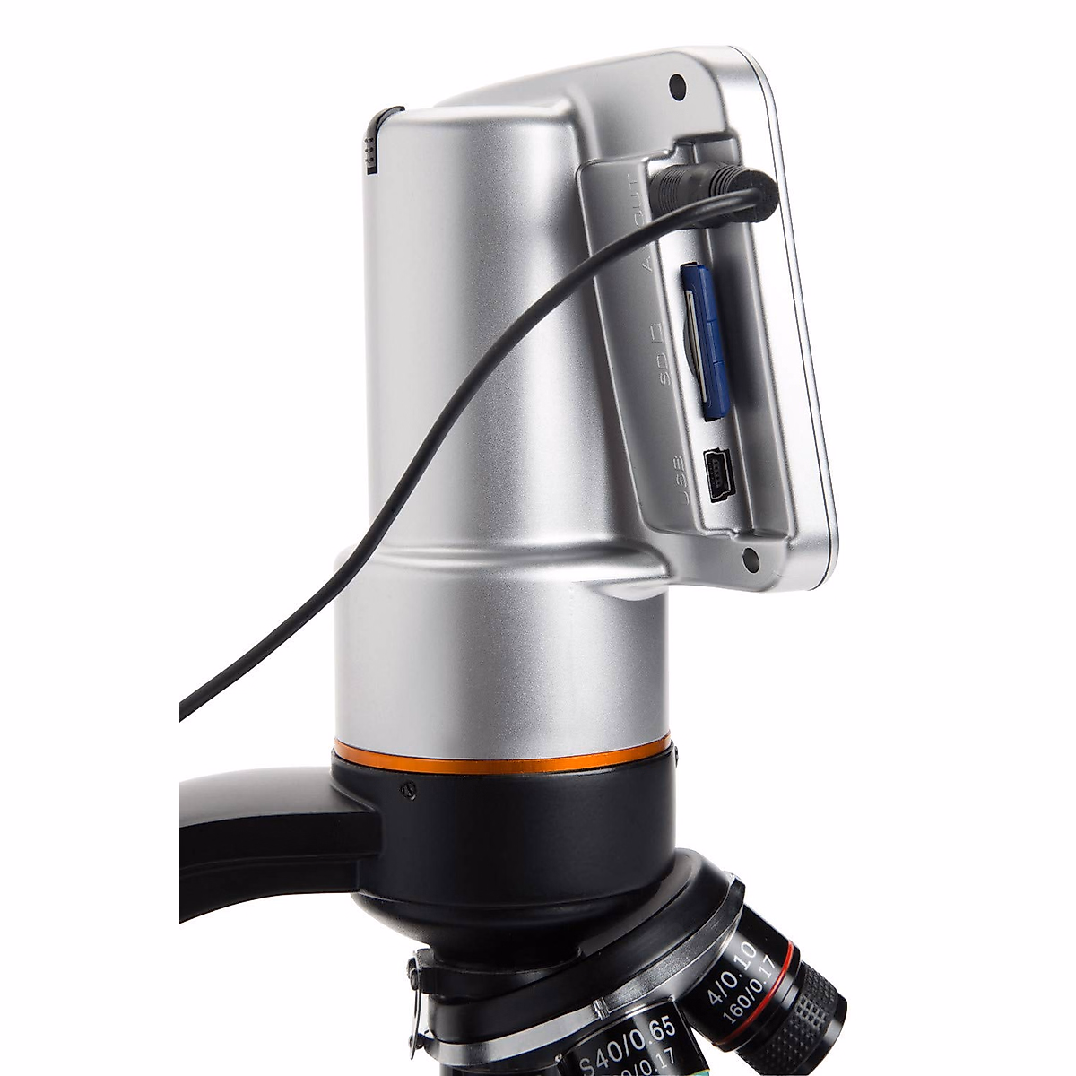 Celestron – TetraView LCD Digital Microscope – Biological Microscope with a Built-In 5MP Digital Camera – Adjustable Mechanical Stage –Carrying Case and 2GB Micro SD Card