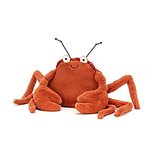Jellycat Crispin Crab Stuffed Animal, Medium 8 inches | Ocean & Sea Plush Toy | Classic Children's Gift