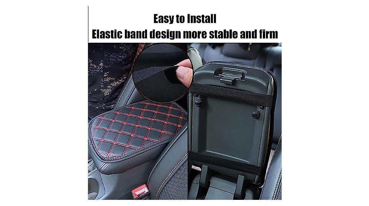 gunhunt Car Center Console Cover Pad - Waterproof PU Leather Protector