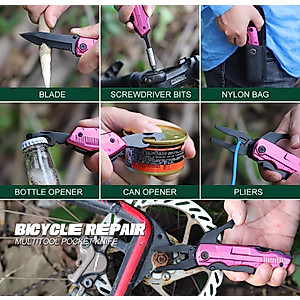 Womens Gifts for Christmas - Stocking Stuffers for Women, Gifts for Women Wife Mom Girlfriend - Christmas Mothers Day Gifts, Birthday Gifts for Women - Womens Stocking Stuffers, Pin'k Multitool Knife