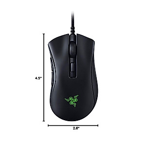 Razer DeathAdder v2 Mini Gaming Mouse: 8500K DPI Optical Sensor - 62g Lightweight Design - Chroma RGB Lighting - 6 Programmable Buttons - Anti-Slip Grip Tape Included - Classic Black