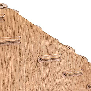 Amazon Basics Craft Paint & Brush Organizer Rack, Holds up to 60 Bottles (52 1-inch bottles and 8 1.47-inch bottles) and 22 brushes - 14 x 8 Inches, Wood Finish