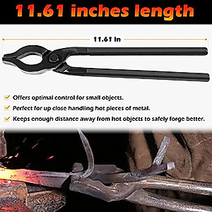 0004930-300 Blacksmiths' Tongs Perfect for Beginner or Professional Blacksmiths to Work on Welding Bench, Holding Hot Steel Firmly