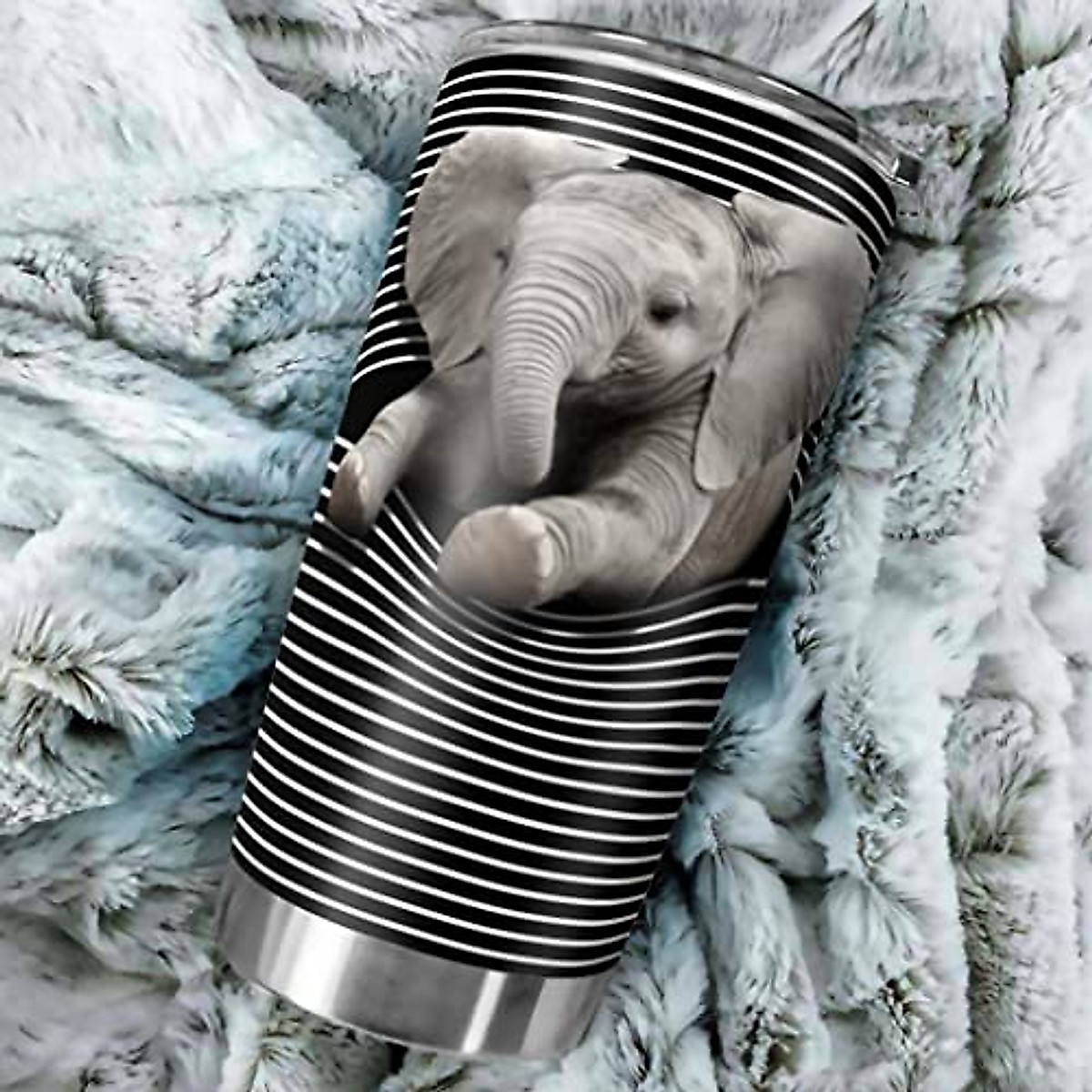 Bojianzzha Elephant Breaking Through Stainless Steel Tumbler Thermos Vacuum Insulated Cup Tea Travel Cup Travel Coffee Mug for Adult/Children 20 oz pattern11 20oz