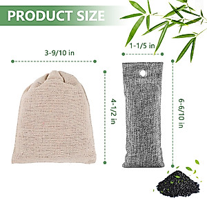 Bamboo Charcoal Air Purifying Bag (12x100g), Cedar Sachets Bags (12PACK), Natural Deodorizer, Home Fragrance, Odor Eliminators and Sachet for Home, Car, Closet, Storage, Drawers, Shoe Deodorizer