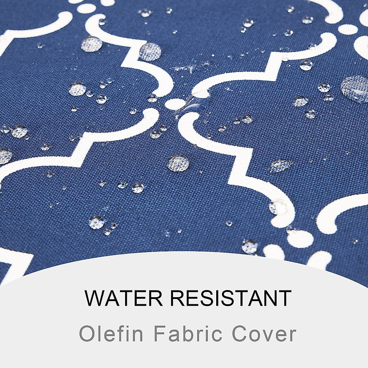 ANONER Outdoor Cushions Set for Patio Furniture 24x24x5 Replacement Deep Seat Patio Chair Cushions with Reversible Cover, Navy Blue