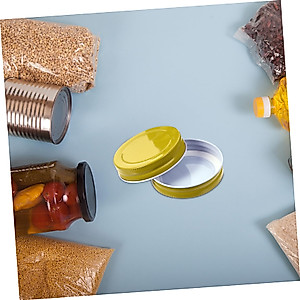 SHOWERORO 12Pcs Leakproof Tinplate Mason Jar Lids Sealing Caps for Bottles Storage Solid Covers for Canning and Preserving Fits Standard Jars