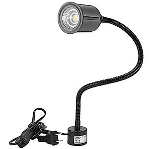 Hyuduo LED Lamp with Magnetic Base, 12W Long Flexible Gooseneck Desk Work Lamp, Sewing Machine Light for Workbench, Metal Lathe, Drill Press