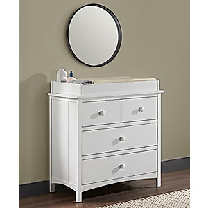 Oxford Baby Changing Topper for Castle Hill 3-Drawer Dresser, Barn White