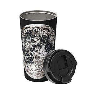 WANGXUEE Night Sky Full Moon Print 500ml Stainless Steel Travel Tumbler Double Wall Vacuum Insulated Coffee Mug