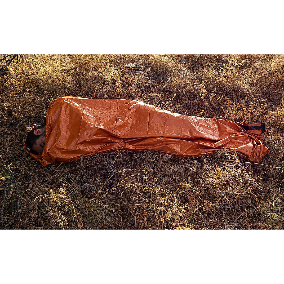 MEKKAPRO SOS Emergency Thermal Bivy Sleeping Bag with Survival Whistle, Survival Bivvy Sack, Mylar Emergency Blanket