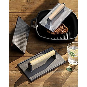 New Star Foodservice 36435 Commercial Grade Iron Steak Weight/Bacon Press, 8.25 by 4.25-Inch