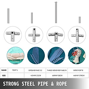 Happybuy Canvas Wall Tent 14X16ft, Wall Tent with PVC Storm Flap, Large Canvas Wall Tent Waterproof, Camping Canvas Tents with Stove Hole for 8-10 People Outdoor Camping Hiking Party Hunting