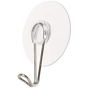 iDesign Zia Metal and Plastic Bathroom Squeegee for Shower, Glass Doors, Floors, Mirrors, with Suction Hook Holder , 12 Inches, Clear and Stainless Steel