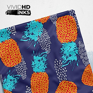 iiRov Summer Design Ink-Fuzed Decorative Throw Pillow - Retro Summer Pineapple v4