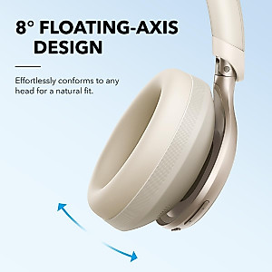 Soundcore by Anker, Space One, Active Noise Cancelling Headphones, 2X Stronger Voice Reduction, 40H ANC Playtime, App Control, LDAC Hi-Res Wireless Audio, Comfortable Fit, Clear Calls (Renewed)