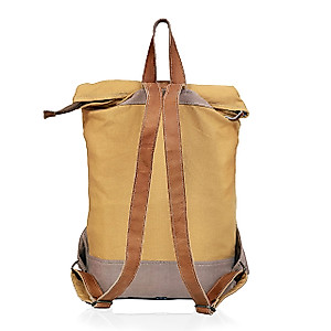 CLA Bags, 20 Inch Upcycle Canvas & Cowhide Leather rucksack for women, canvas backpack for women