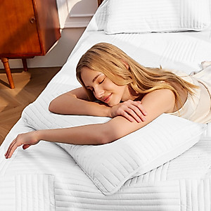 Whale Flotilla Ultra Soft Queen Quilt Bedding Set, Lightweight Microfiber White Quilts Bedspreads Full Size, 3 Piece Ultrasonic Geometric Coverlet Bed Cover for All Seasons