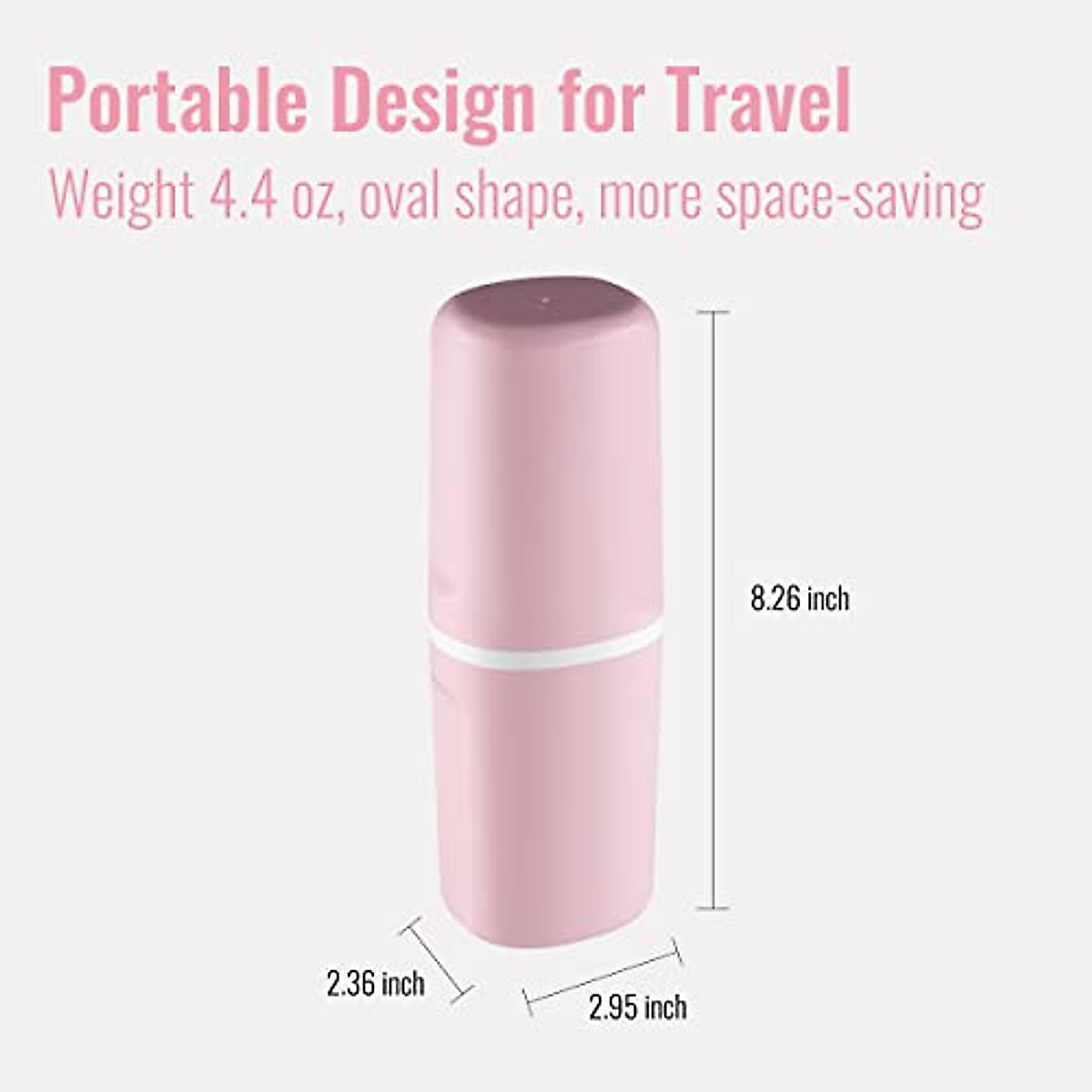Toothbrush Travel case with 2 Packs Foldable Toothbrush .Portable Toothbrush Holders Travel for Camping Travel Business School Home (Pink)