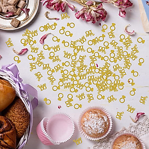 We Still Do Confetti Gold Glitter, Wedding Diamond Ring Table Confetti, Engagement Paper Scatter, Bridal Shower Party Table Decorations Confetti, 120pcs
