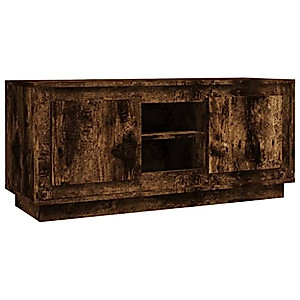 GaRcan TV Cabinet Media Furniture Sideboard Entertainment Centre TV Console Media Unit HiFi Cabinet Concrete Grey 102x35x45 cm Engineered Wood (Smoked Oak)