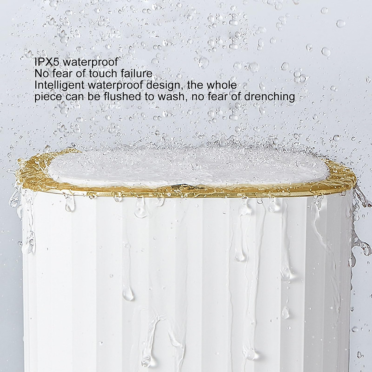 Tyenaza Automatic Trash Can,15L Waterproof Touchless Automatic Motion Sensor Trash Can, Slim Smart Trash Can, Rechargeable with Lids for Home Bedroom Office