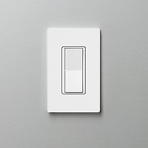Lutron Claro Smart Accessory Switch, only for use with Diva Smart Dimmer Switch/Claro Smart Switch | DVRF-AS-WH | White