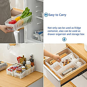 Poeland Fridge Bins, Storage Organizer Containers for Refrigerator, Pantry, Drawer and Kitchen Cabinets 3 Pack