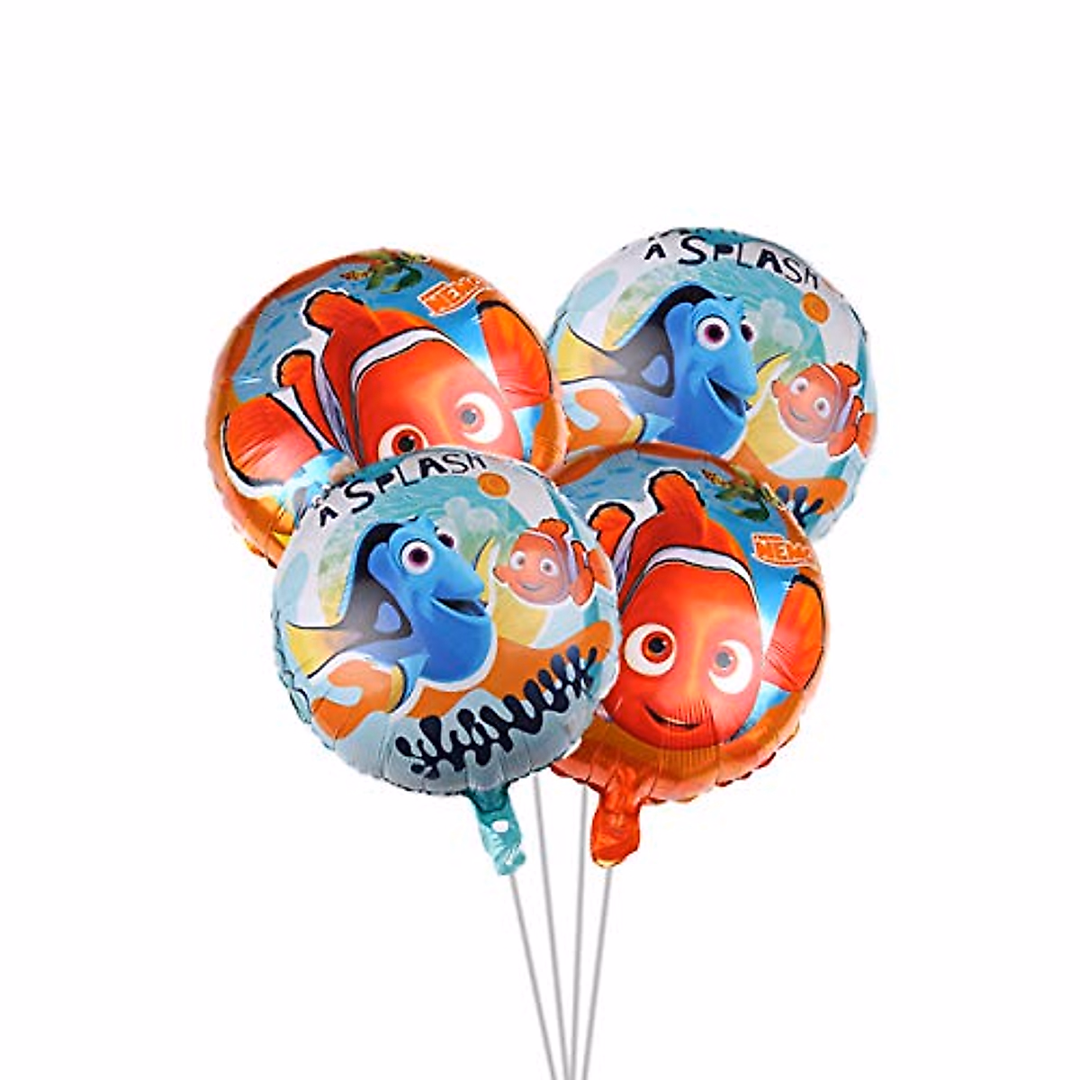 4 pcs Finding Nemo balloon Finding Nemo theme party supplies, large 18 inch aluminum film balloon birthday party supplies decoration