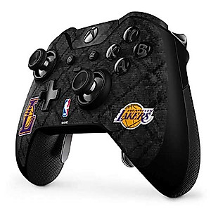 Skinit Decal Gaming Skin Compatible with Xbox One Elite Controller - Officially Licensed NBA Los Angeles Lakers Dark Rust Design
