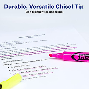 Avery Hi-Liter, Desk Style, Chisel Tip, 24 Pink and Yellow Highlighters, 2-Pack, 48 Total (31448)