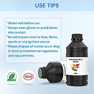 BIQU Standard Resin, 3D Printer Resin LCD Fast UV-Curing Resin 405nm Photopolymer Resin High Precision Low Odor for DLP/LCD 3D Printing (Beige 1000G)