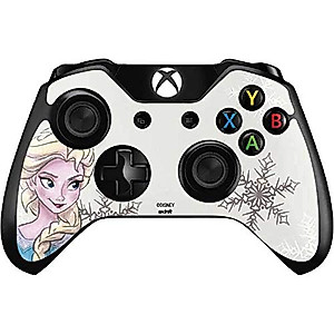 Skinit Decal Gaming Skin compatible with Xbox One Controller - Officially Licensed Disney Elsa Snowflakes Design
