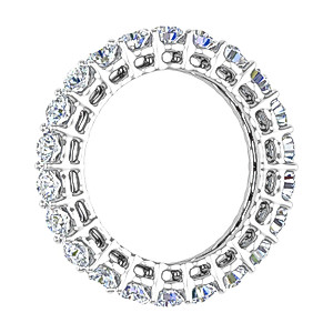 2 1/4 Carat Prong Set Diamond Eternity ring in 10K White Gold (Ring Size 7)