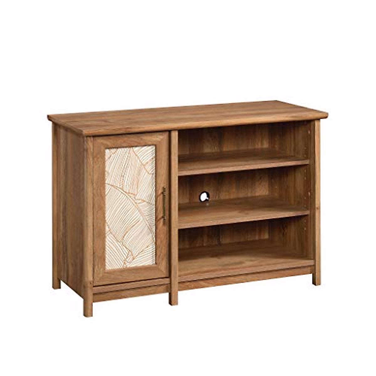 Sauder Coral Cape TV Stand with Storage, L: 41.97" x W: 17.64" x H: 28.11", Sindoori Mango Finish