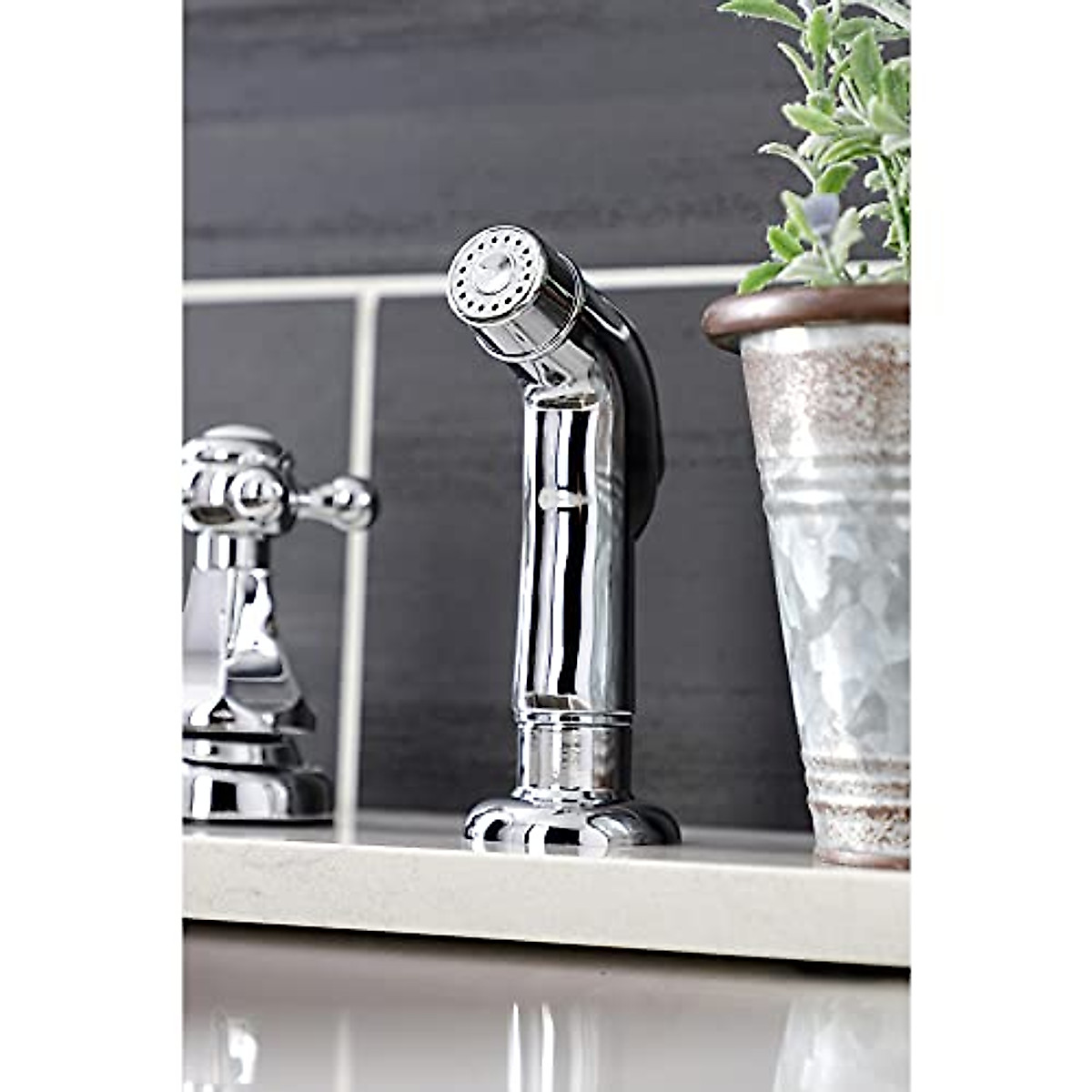 Kingston Brass KB4721BXSP Metropolitan 8" Centerset Kitchen Faucet, Polished Chrome