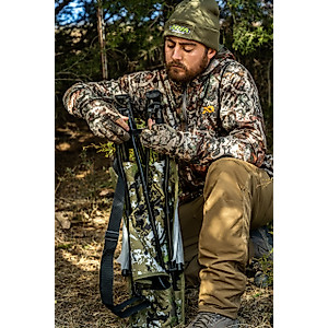 First Lite Men’s Sawbuck Brush Soft Shell Pant - Hunting Brush Pants with DWR - Dry Earth - 36 x 32