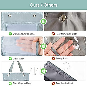 Legging Organizer Storage, T-Shirt Organizer, Hanging Closet Organizer, Hanging Clothes Organizer with 26 Roll Compartments for Yoga Pants, Tank Top, Towel, Underwear, Shirt (Grey)