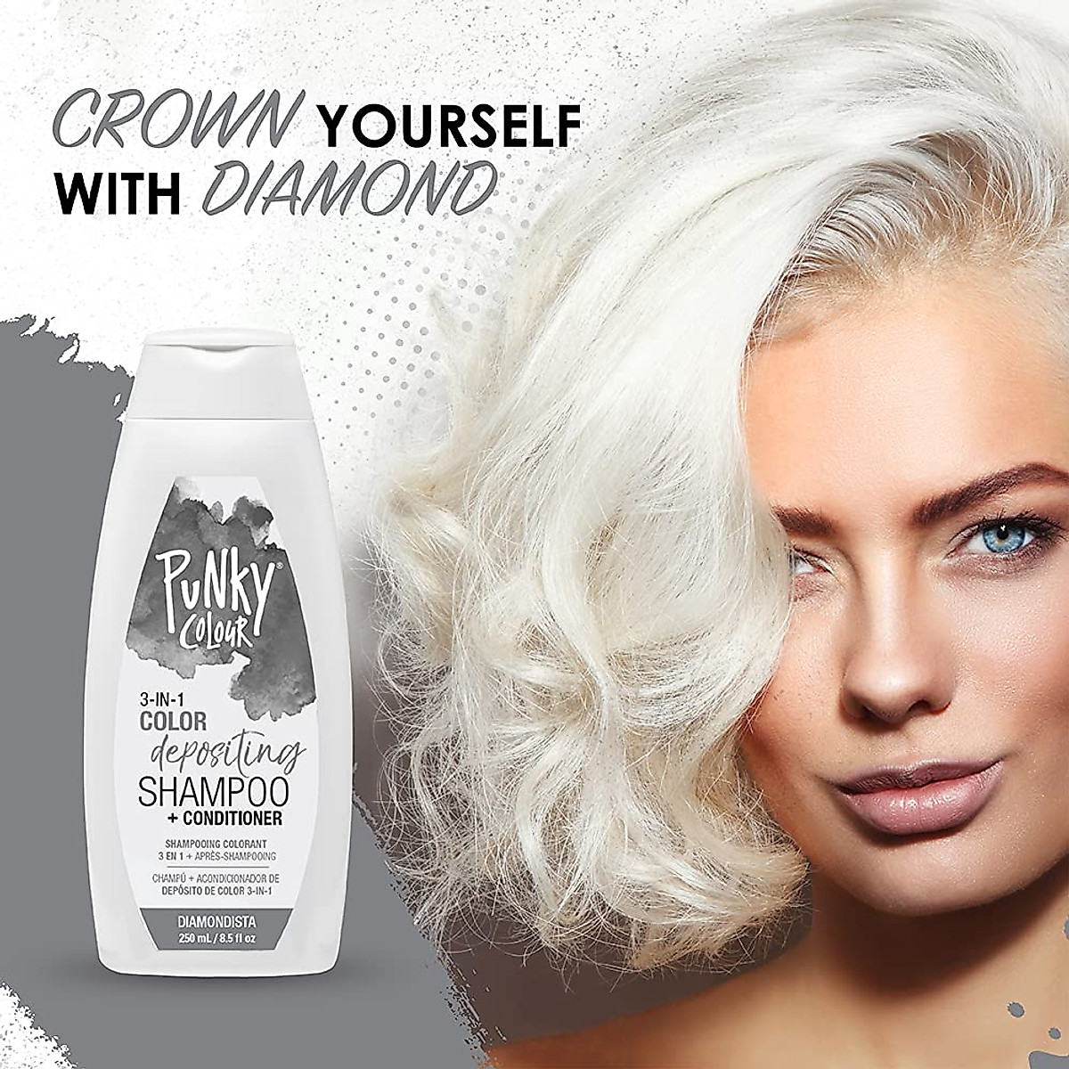 Punky Diamondista 3-in-1 Color Depositing Shampoo & Conditioner with Shea Butter and Pro Vitamin B that helps Nourish and Strengthen Hair, 8.5 oz