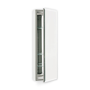 Robern PLM2040GB Bevel Edge, Classic Gray Interior ̶ Non-Handed PL Series 20" x 40" Flat Top Cabinet