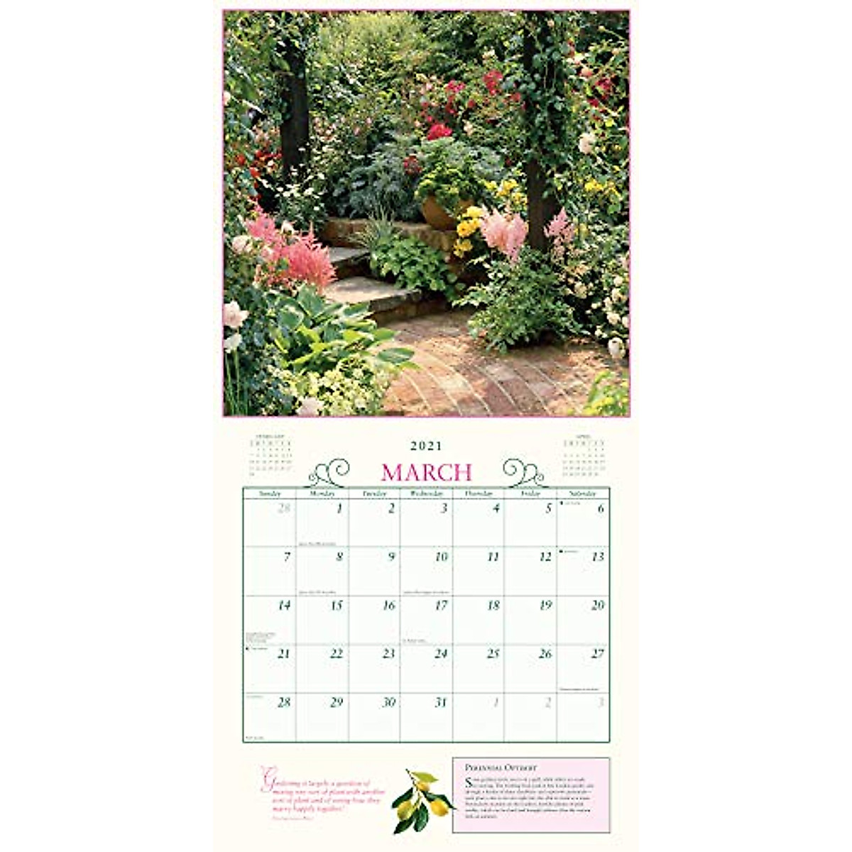 Secret Garden Wall Calendar 2021