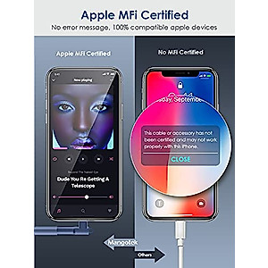 Mangotek Lightning to 3.5mm Headphone Jack Adapter, Apple MFi Certified, Aux Dongle Cable Adaptor for iPhone 14 13 12 11 Pro Max 7 8 Plus SE X XR XS