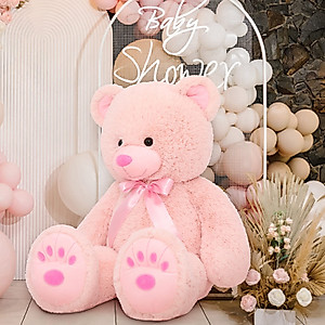 MorisMos Giant Teddy Bear Stuffed Animal, Big Teddy Bear Life Size, 36in Large Teddy Bear Cuddly Soft for Baby Shower, Boys, Girls