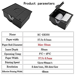 58mm Thermal Printer Embedded TTL Serial Ticket Printer Micro Print Module 12V