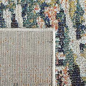 SAFAVIEH Madison Collection Accent Rug - 2'2" x 4', Beige & Navy, Modern Abstract Design, Non-Shedding & Easy Care, Ideal for High Traffic Areas in Entryway, Living Room, Bedroom (MAD454A)